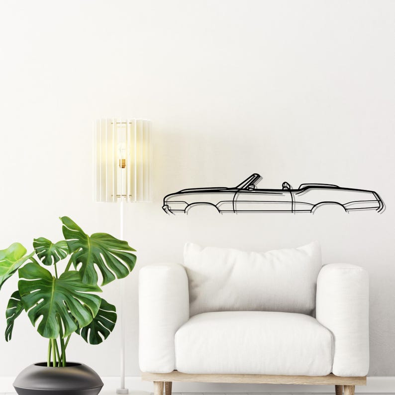 Cutlass Supreme Silhouette Metal Wall Art, Gift for Car Lovers, Car Guy ...