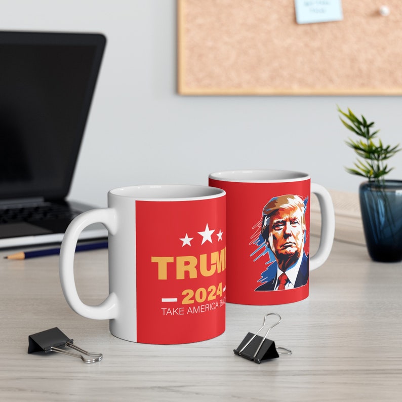 Trump 2024 Take America Back Ceramic Mug red, 11oz Patriotic Mug, MAGA ...