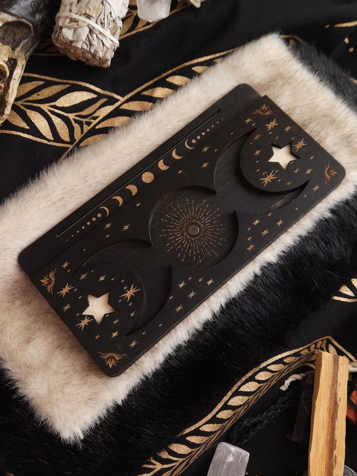 Tarot Card Stand, Oracle Card of the Day, Occult Decor, Occult Incense ...