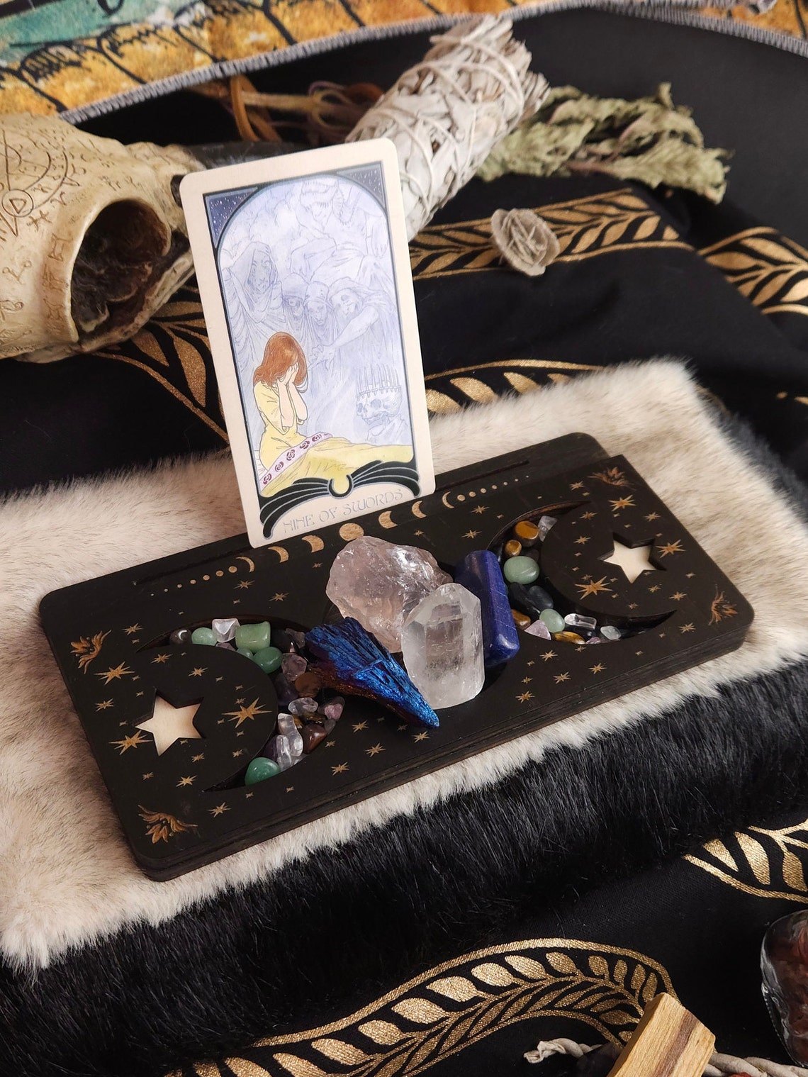 Tarot Card Stand, Oracle Card of the Day, Occult Decor, Occult Incense ...