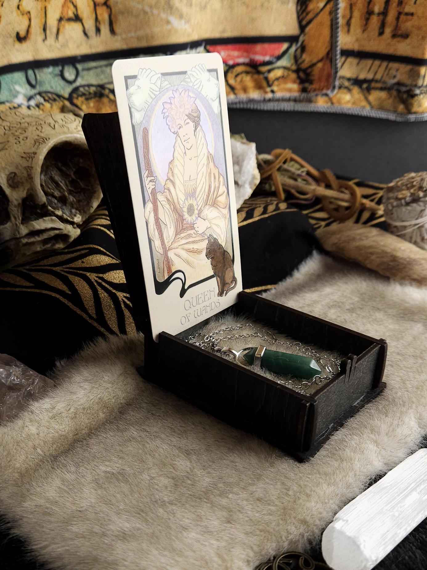 Pendulum Board Tarot Card Holder and Box, Oracle Card of the Day ...