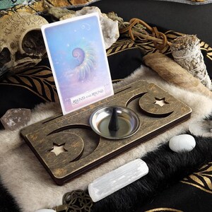 Tarot Card Stand, Oracle Card of the Day, Occult Decor, Occult Incense ...