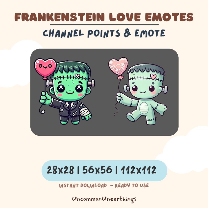 Spooky Valentine Emotes for Twitch | Kawaii Monster Love, Cute Discord ...