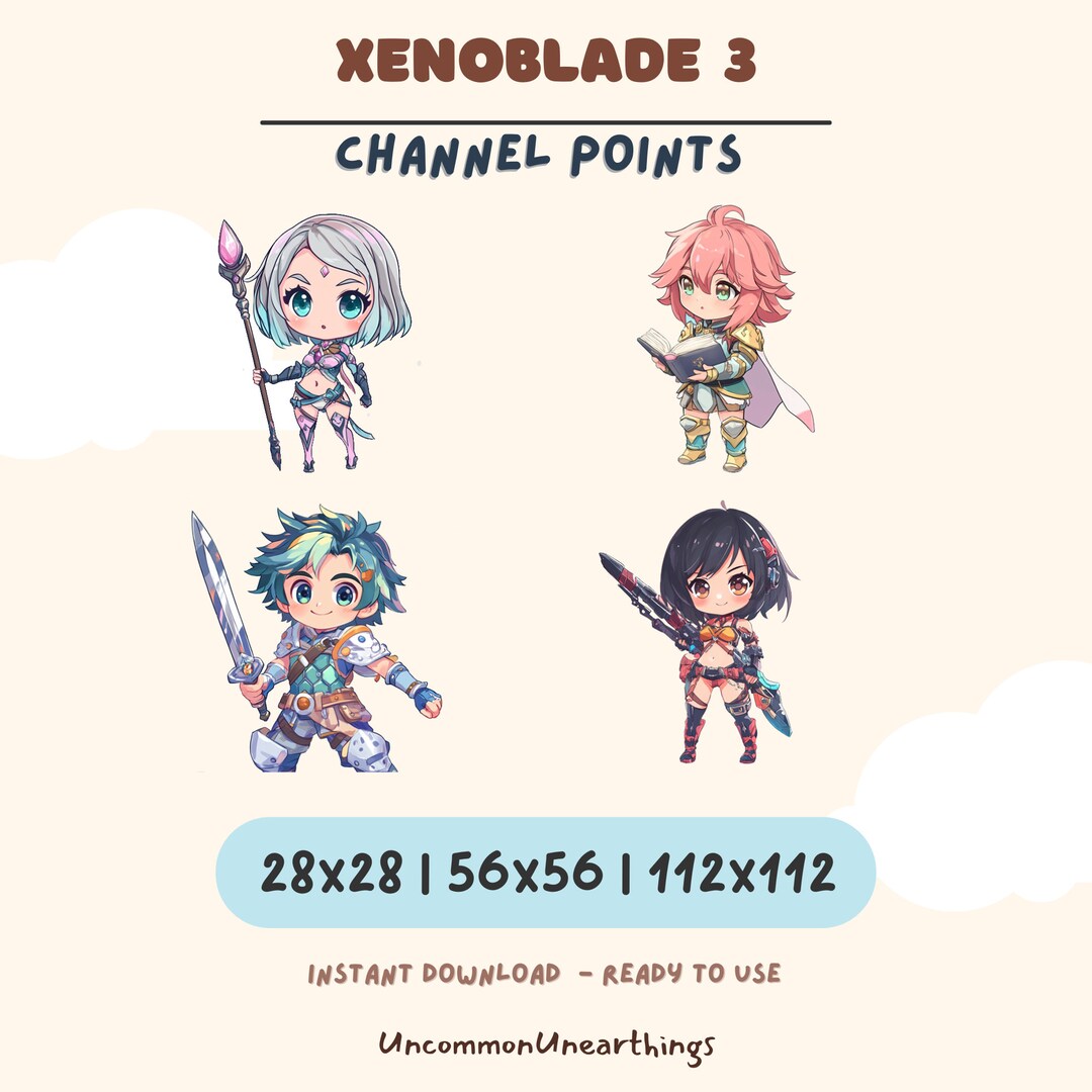 Xenoblade Chronicles 3 Chibi Emotes & Channel Points Cute Anime ...