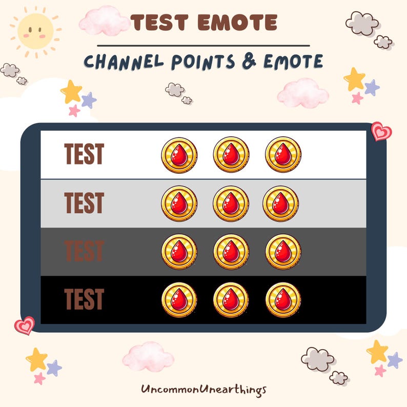 Blood Drop Coin Twitch Emote & Channel Points | Horror-themed Emote for ...
