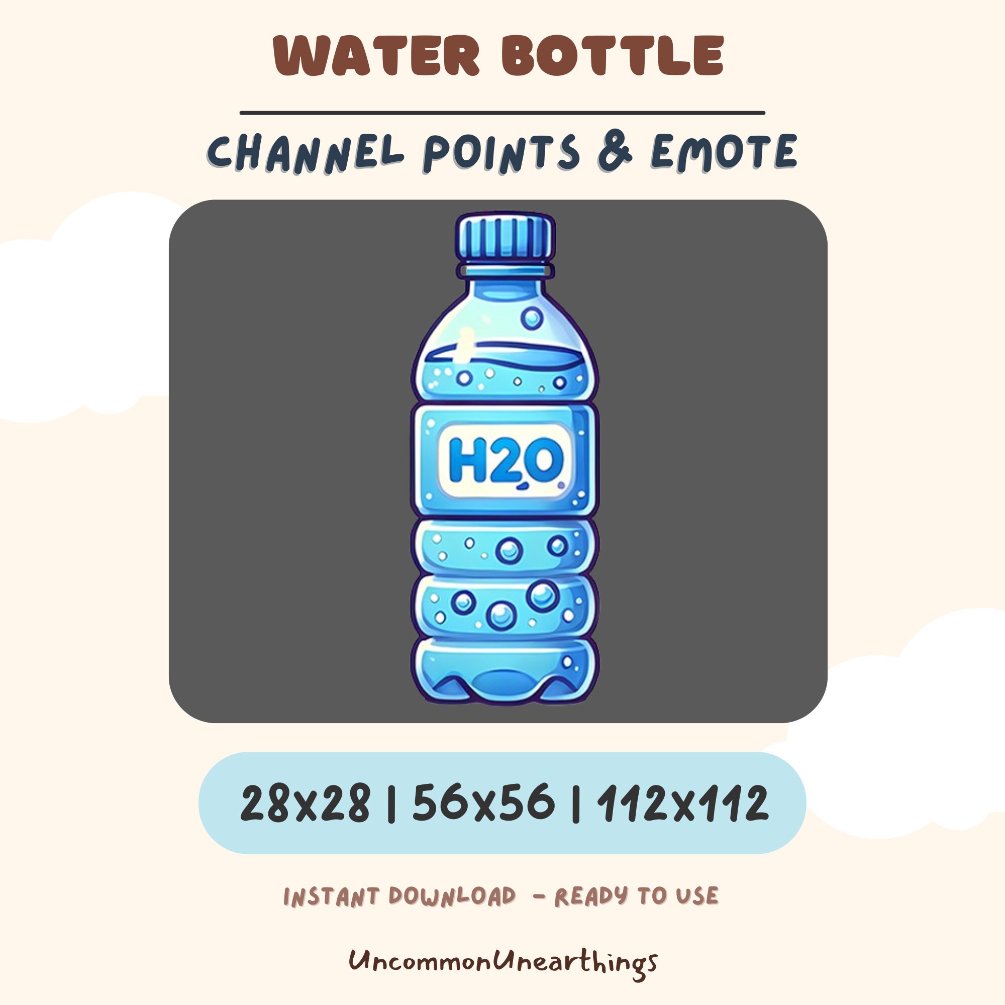 Water Bottle Emote & Channel Points for Twitch, Youtube, Discord ...