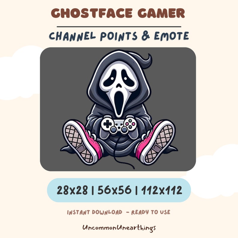 Cute Ghostface Gamer Emote Halloween Ghost Stickers for Twitch, Discord, Youtube - Etsy