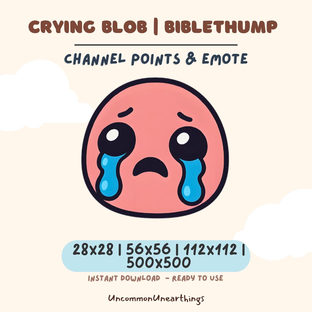 Sad Twitch Emote Crying Blob | Biblethump Alt | Cute PNG for Stream ...