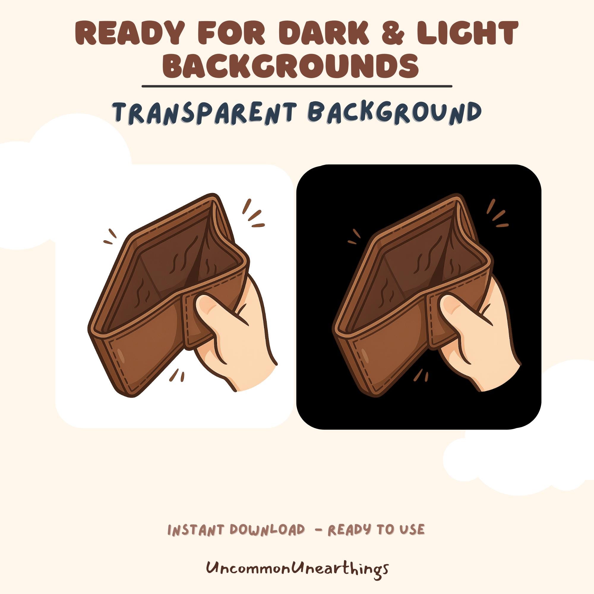 Empty Wallet Emote for Twitch, Broke Meme Channel Points, Sub Badge ...