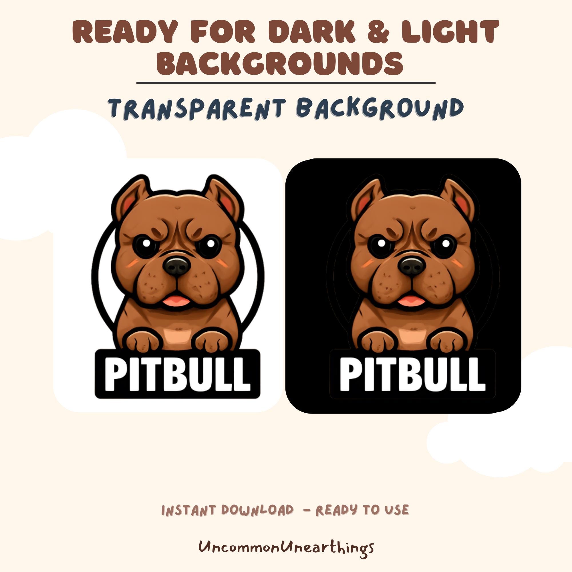 Pitbull Emote - Cute Young Pitbull Dog Channel Points & Emote - Digital ...