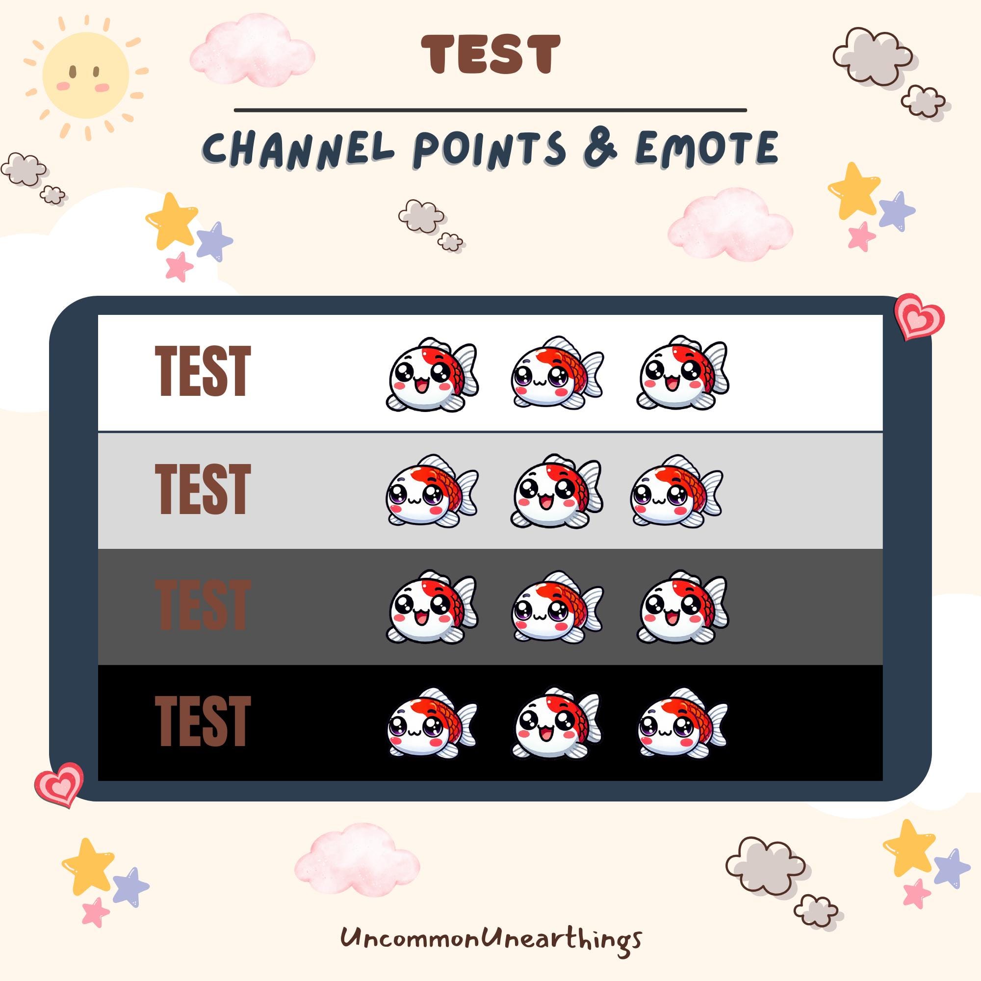 Koi Fish Emote for Channel Points - Cute Japanese Art Twitch Emote ...