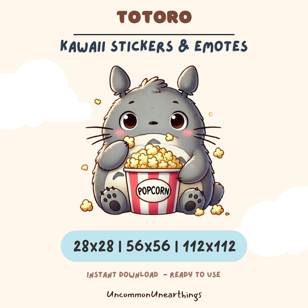 Kawaii Totoro | Adorable Anime Emotes | Fun Streaming Stickers for ...
