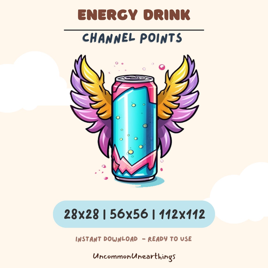 Energy Drink Twitch Emote | Gamer Fuel Channel Point Reward for ...