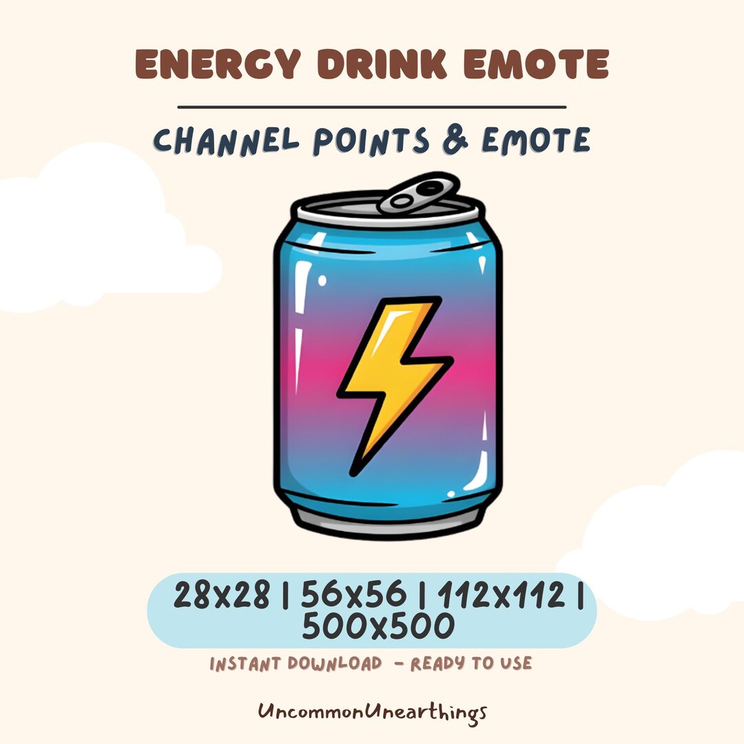 Dynamic Energy Drink Emote for Twitch, Discord, Kick & Youtube - Gamer ...