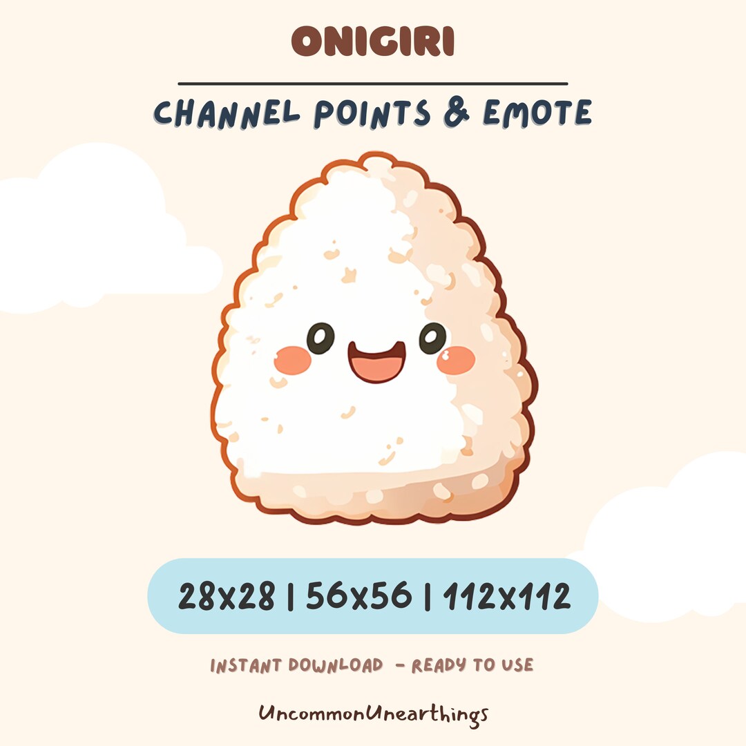 Adorable Onigiri Emotes for Twitch Discord Youtube Streaming - Etsy