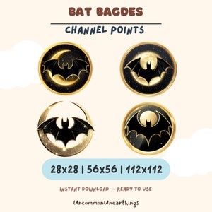 Gothic Bat Channel Point Icons for Twitch Streamers | Unique Custom ...