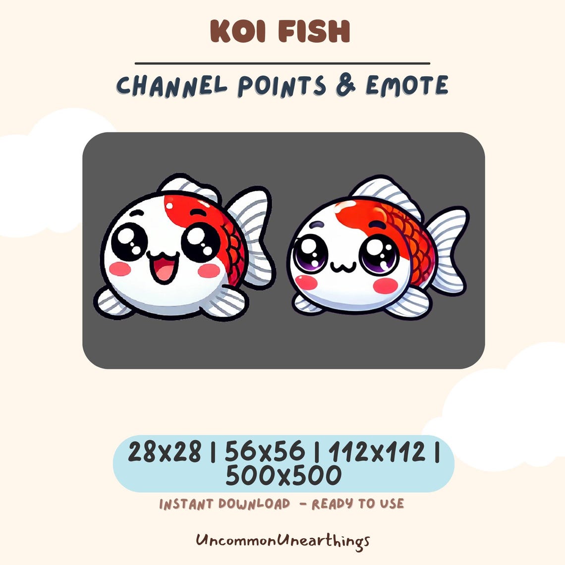 Kawaii Koi Fish Emote – Japanese Twitch Stream Asset (digital Download ...