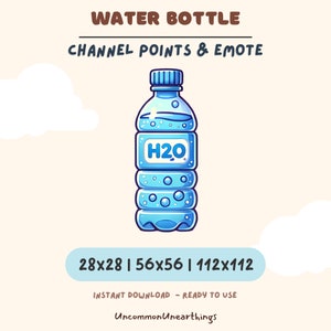 Water Bottle Emote & Channel Points for Twitch, Youtube, Discord ...
