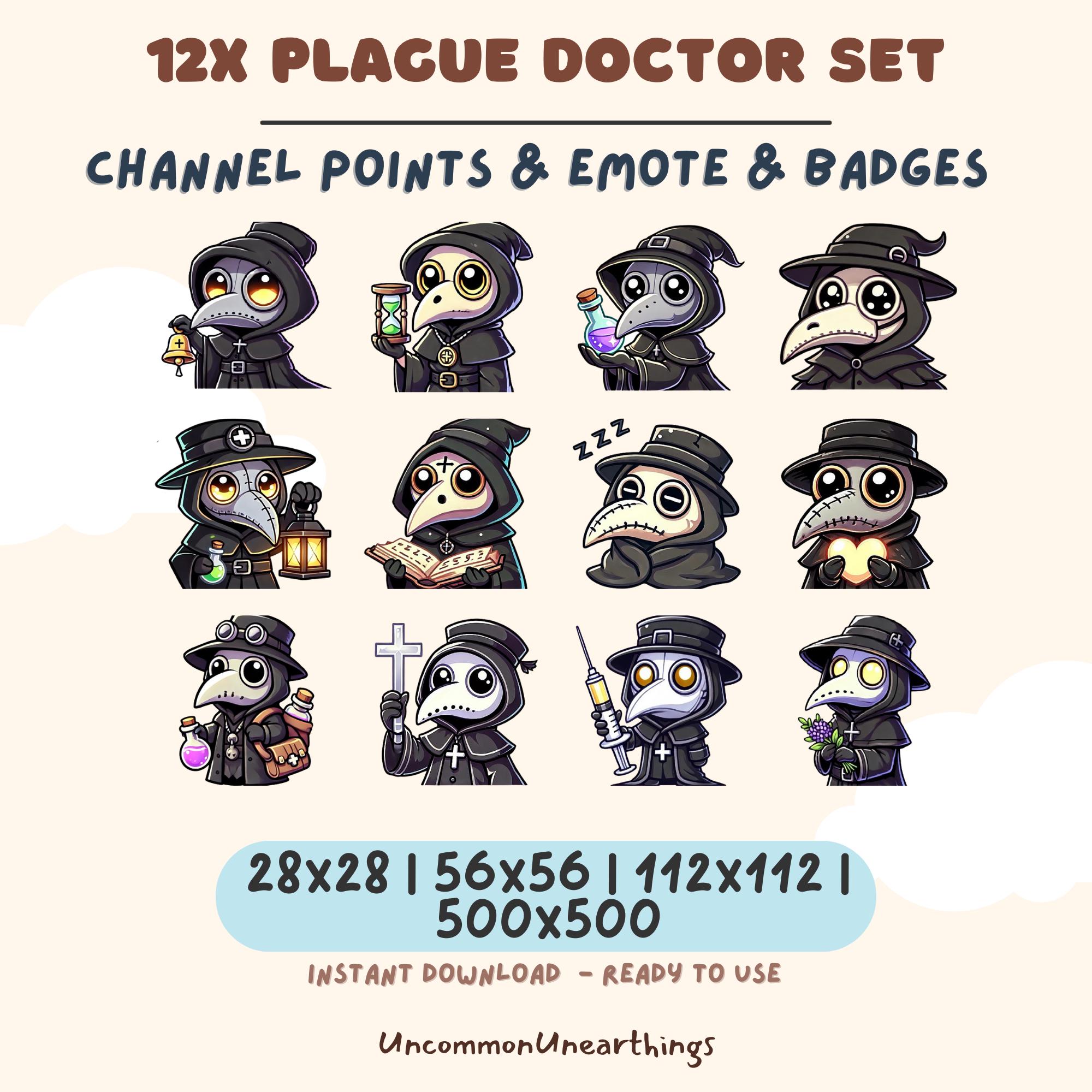 Plague Doctor Emote Set | Spooky Emote | Creepy Emote | Horror | Twitch ...