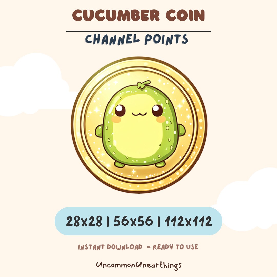 Adorable Kawaii Cucumber Coin Emotes for Twitch Streamers - Etsy