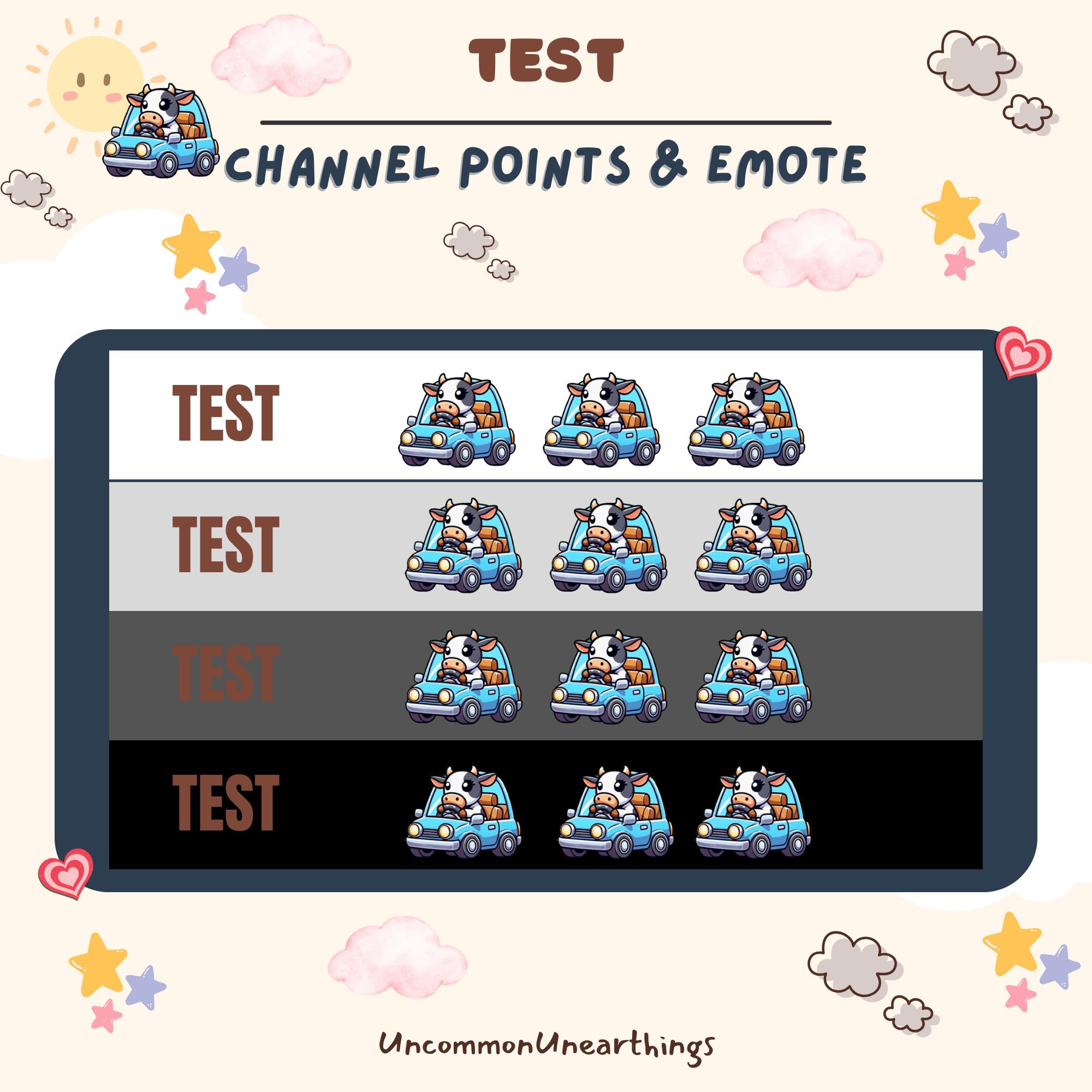 Animated and Static Cow Car Emote Fun Twitch, Discord & Youtube Emote ...