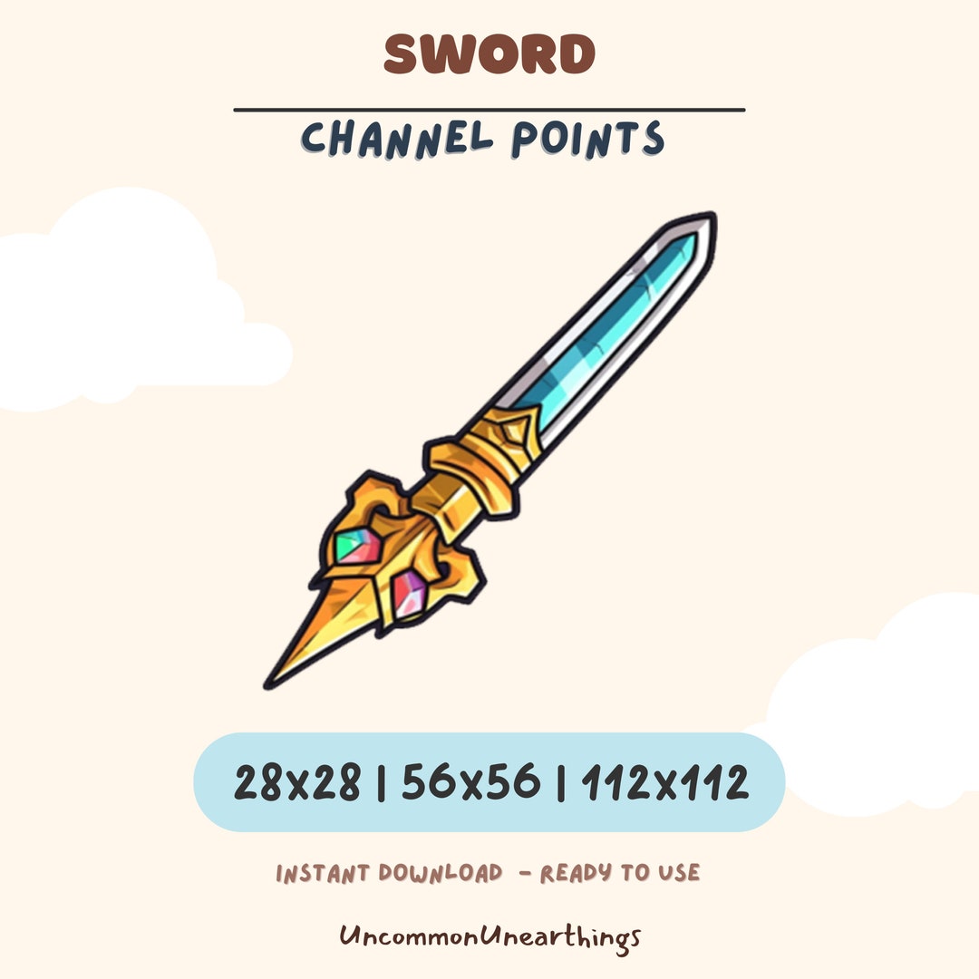 Unique Sword Emote for Twitch Streamers, Engage Viewers With Custom ...