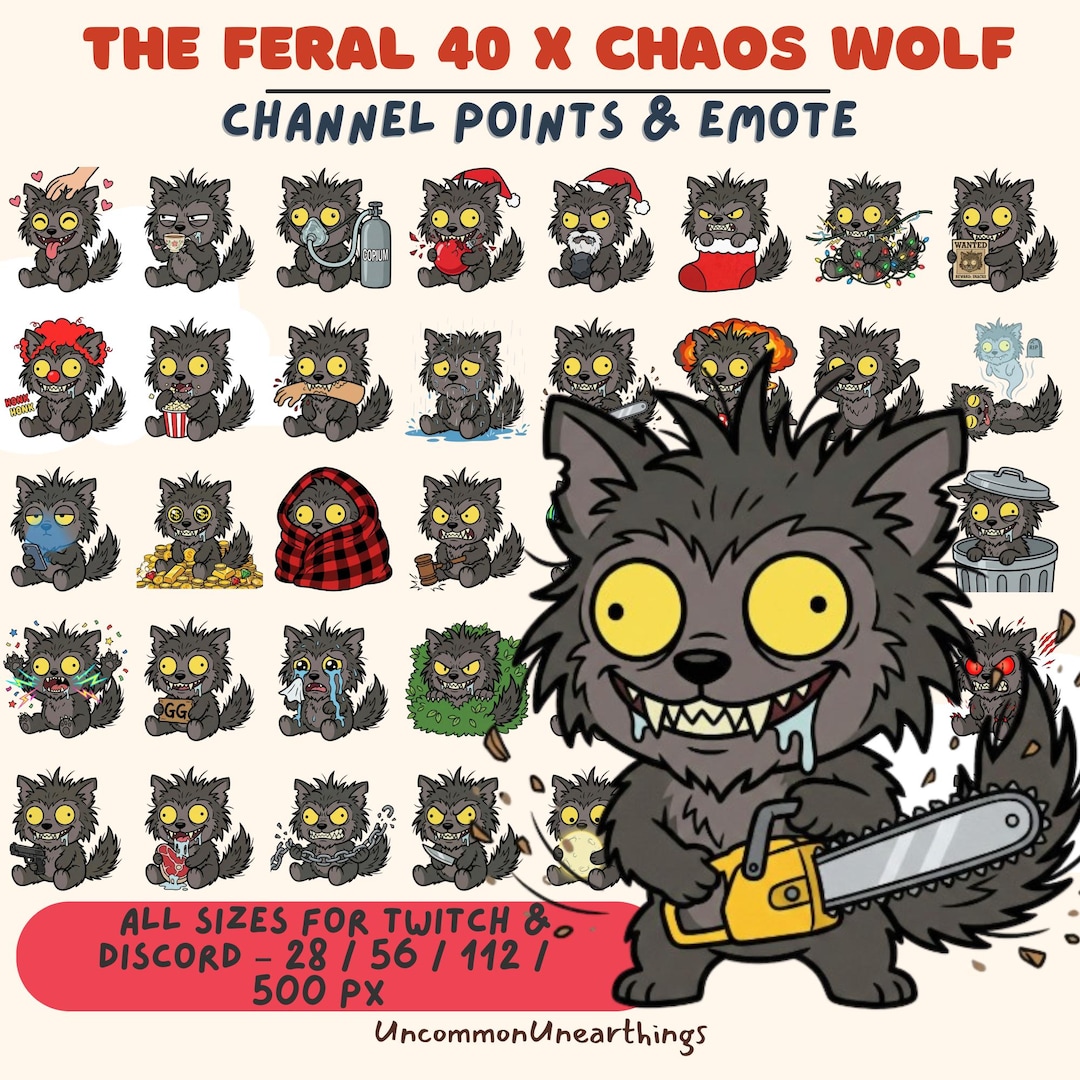 Werewolf Twitch Emote | Dark Fantasy RPG Icon | Angry Wolf Vector | D&D ...