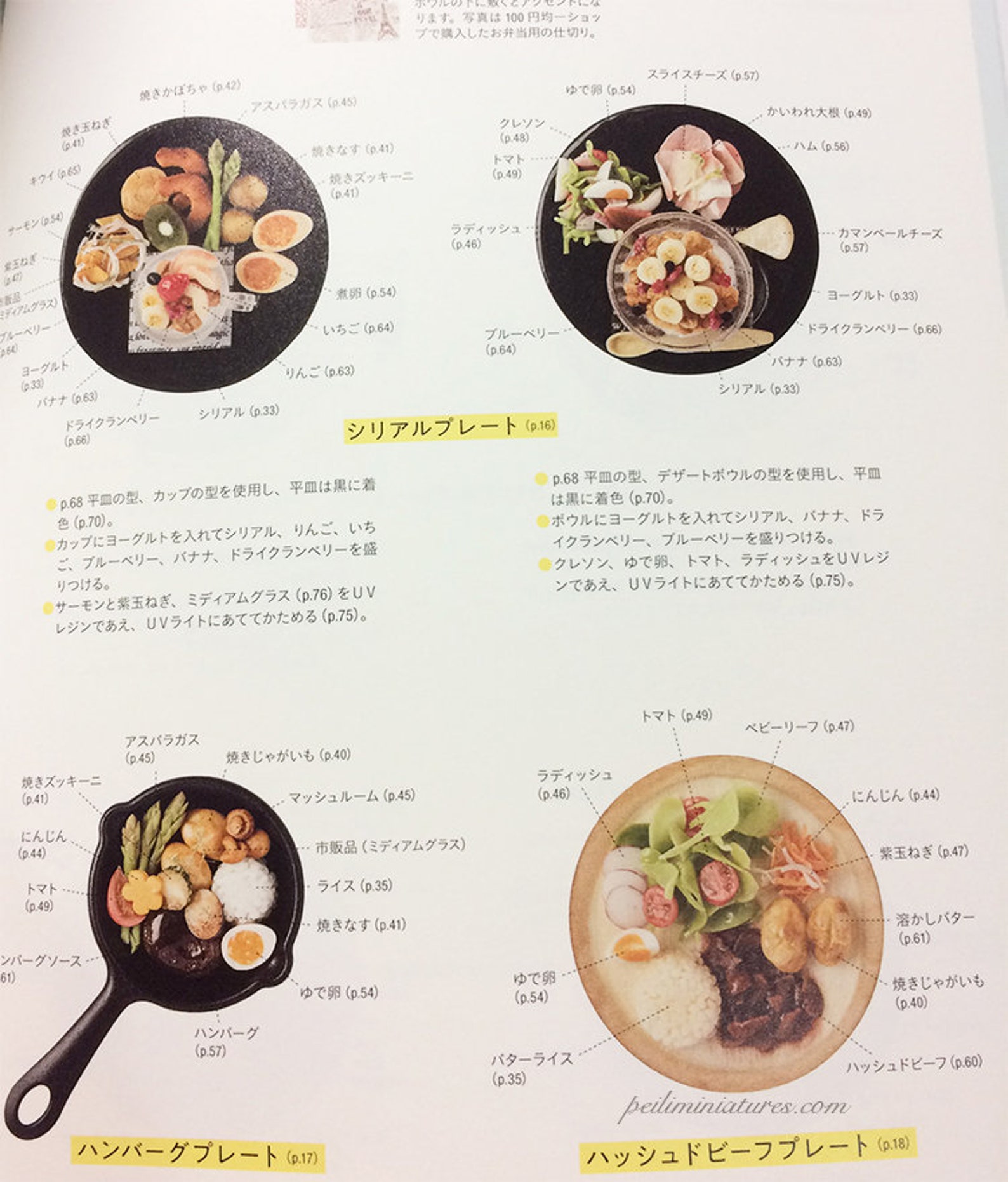 Dollhouse Miniature Food Craft Book Create One Plate Dishes - Etsy