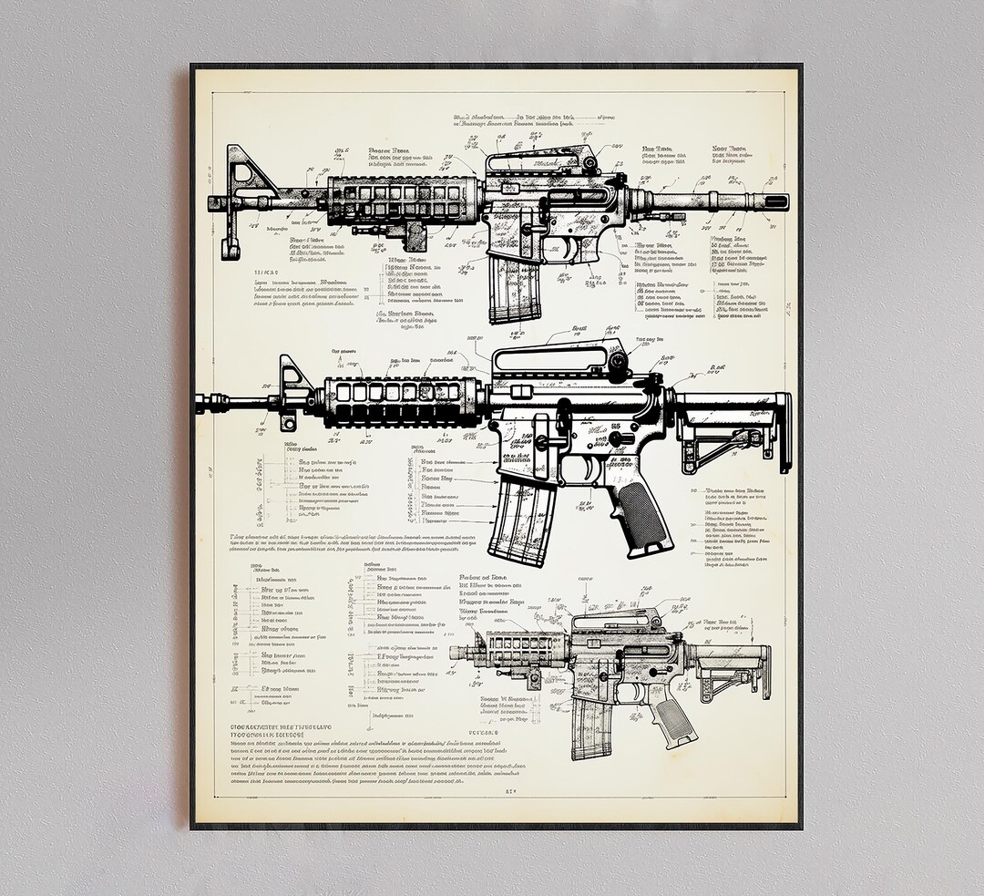 AR-15 Poster AR-15 Patent Print, Military Art, Military Poster, AR-15 ...