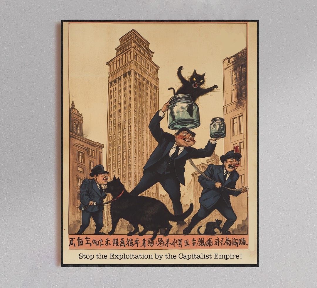 Anti-capitalist Propaganda Poster - Vintage Political Art Print - Anti ...