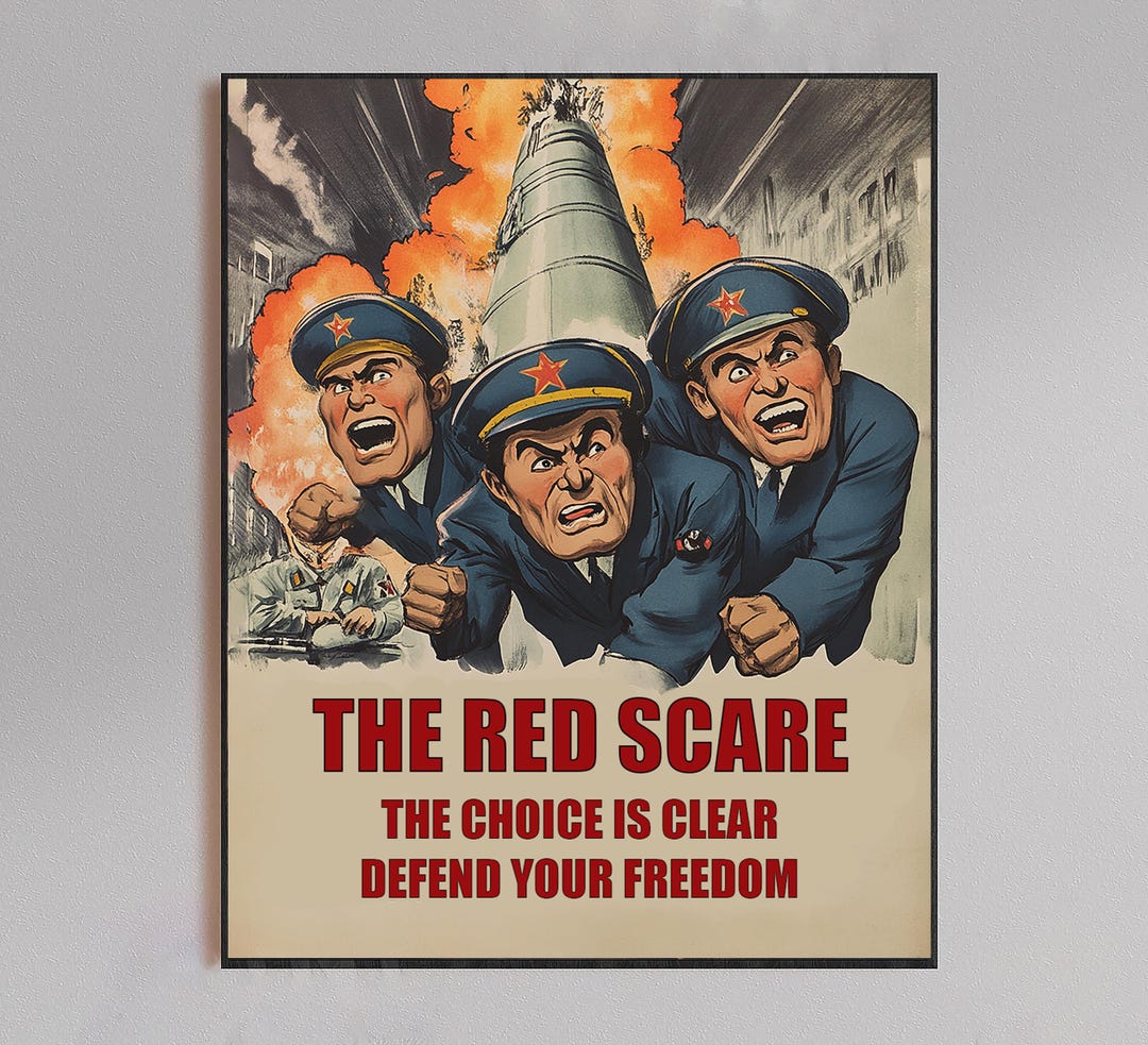 Anti-communist Propaganda Poster - the Red Scare Political Art Print ...