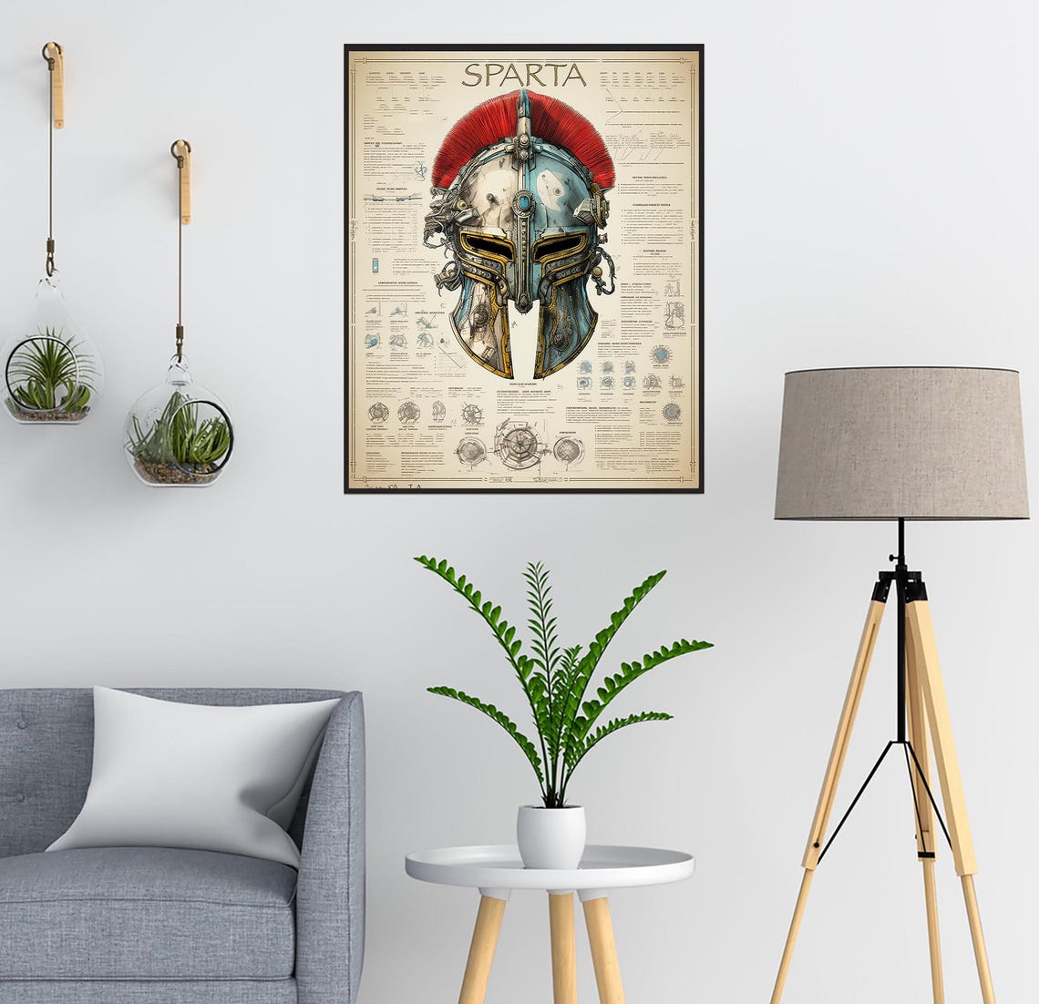 Sparta Poster- Spartan Wall Art, Spartan Helmet Art, Sparta Wallpaper ...