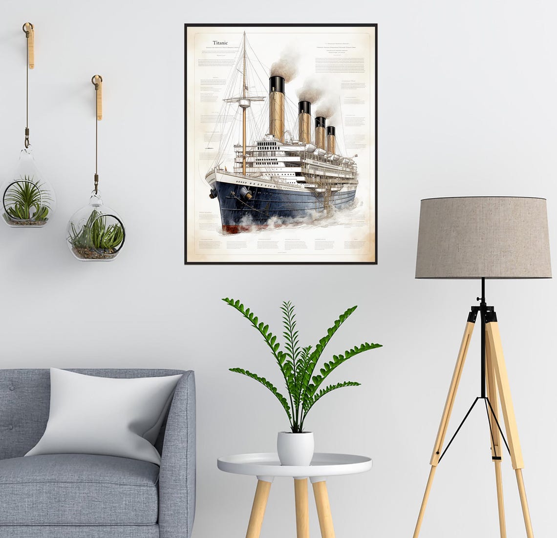 Titanic Poster- Titanic Wall Art, Titanic Art, Titanic Patent Print ...