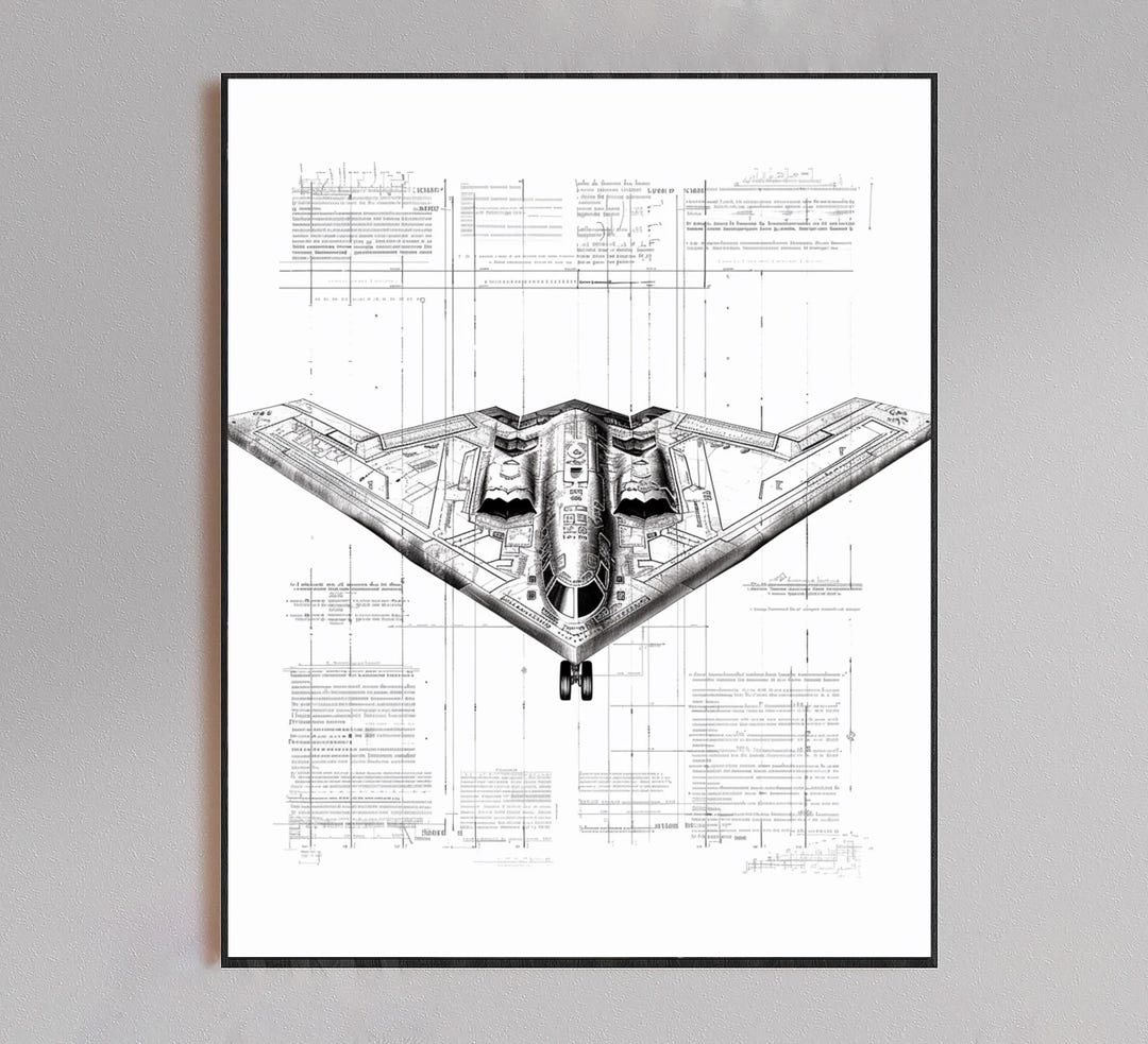 B-2 Stealth Bomber Patent Print - Vintage Aircraft Blueprint Poster ...
