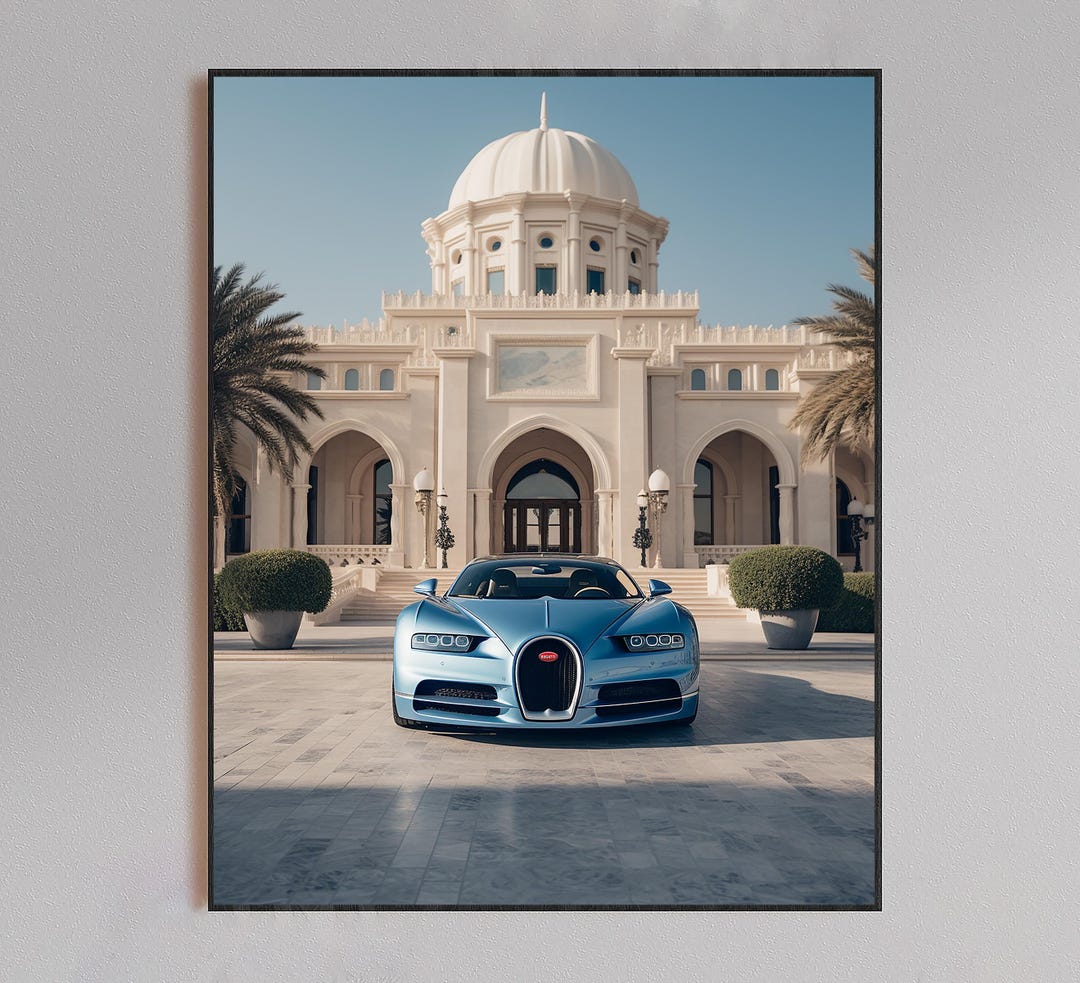 Bugatti Poster, Wall Art Decor, Bugatti Automotive Print, Perfect Gift ...