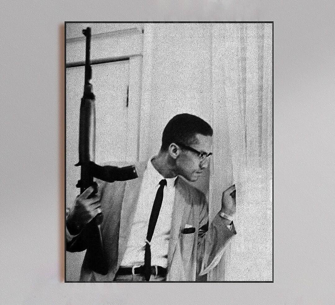 Malcolm X Historical Wall Art, Black History Poster, Vintage Decor ...