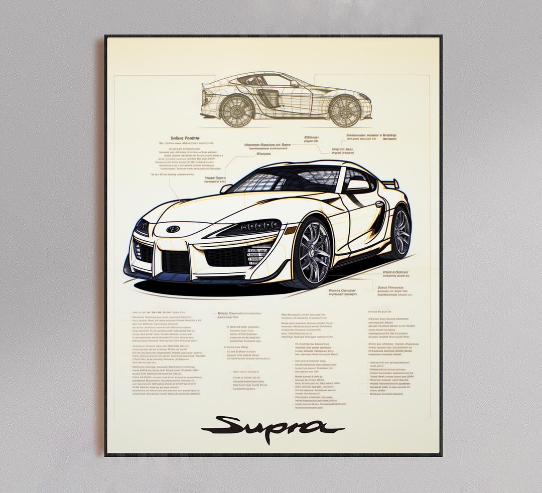 Supra Poster- Supra Patent Print, Supra Art, Supra SVG, Toyota Supra ...