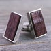 Cufflinks French Wine Barrel Oak Wood in Silver Bezel Perfect for Wine ...