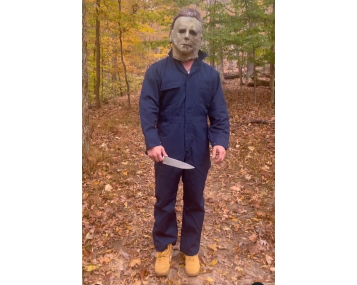 Halloween Michael Myers Costume, Blue Jumpsuit Cosplay Outfit - Etsy