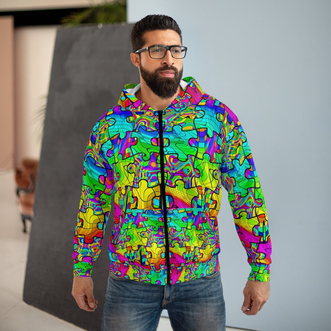 Autism Awareness Puzzle Hoodie Unisex Zip Hoodie - Etsy