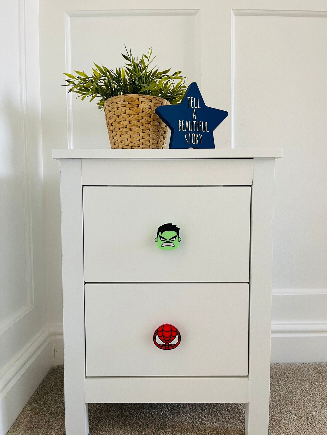 Superhero Drawer Handles, Kids Drawer Knobs, Wardrobe Handles, Drawer ...