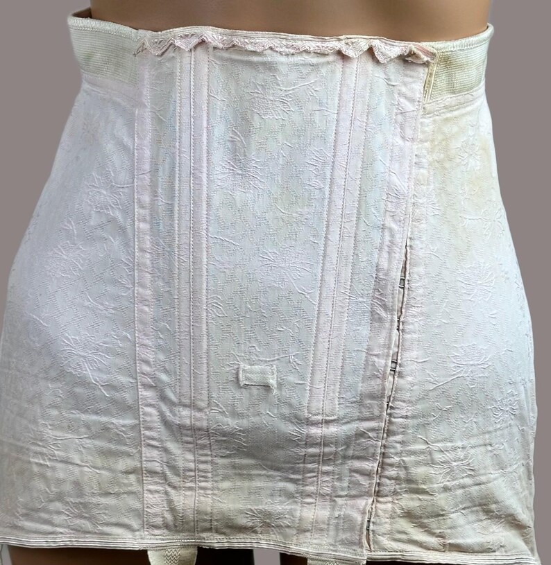 Vintage 1940s Spencer Pink Damask Corset Girdle With Boning - Etsy