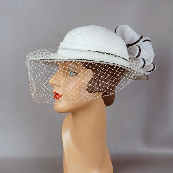 Black Veiled Hat - Etsy