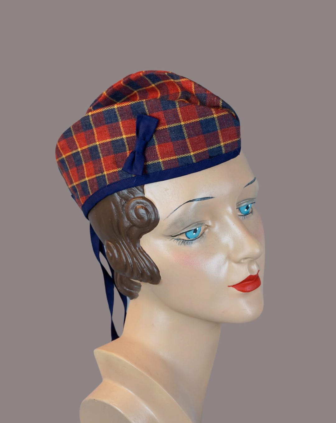 Vintage Plaid Glengarry Cap, Uniform or Parade Scottish Hat - Etsy
