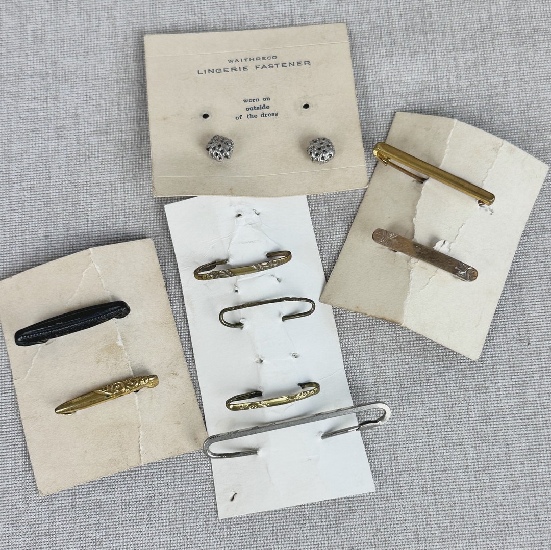 Vintage Lot of Lingerie Pins, Ten Pins on Cards - Etsy