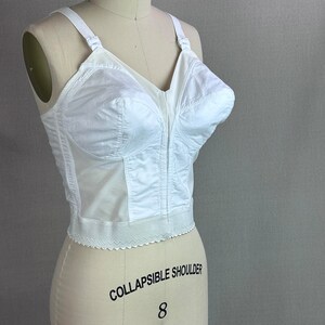 Vintage 70s White Long Line Hook Front Closing Bra, 40D - Etsy