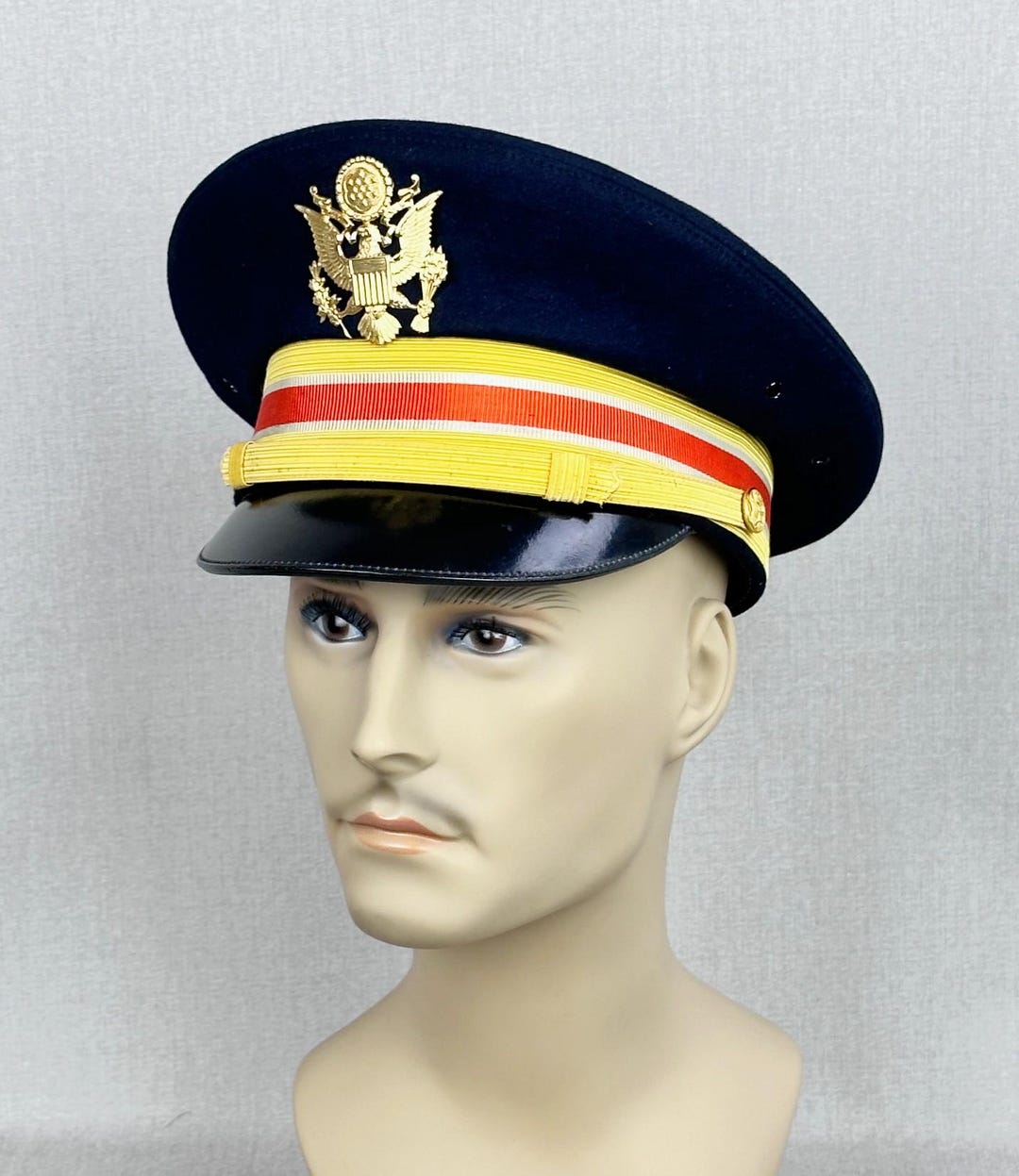 Vintage US Army Dress Blues Uniform Visor Pak-cap, Bancroft Hat - Etsy