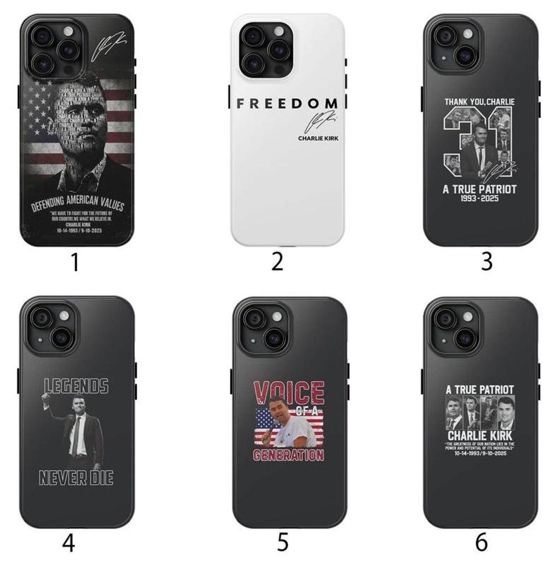 Charlie Kirk Freedom RIP Memorial Tough Phone Case - Etsy