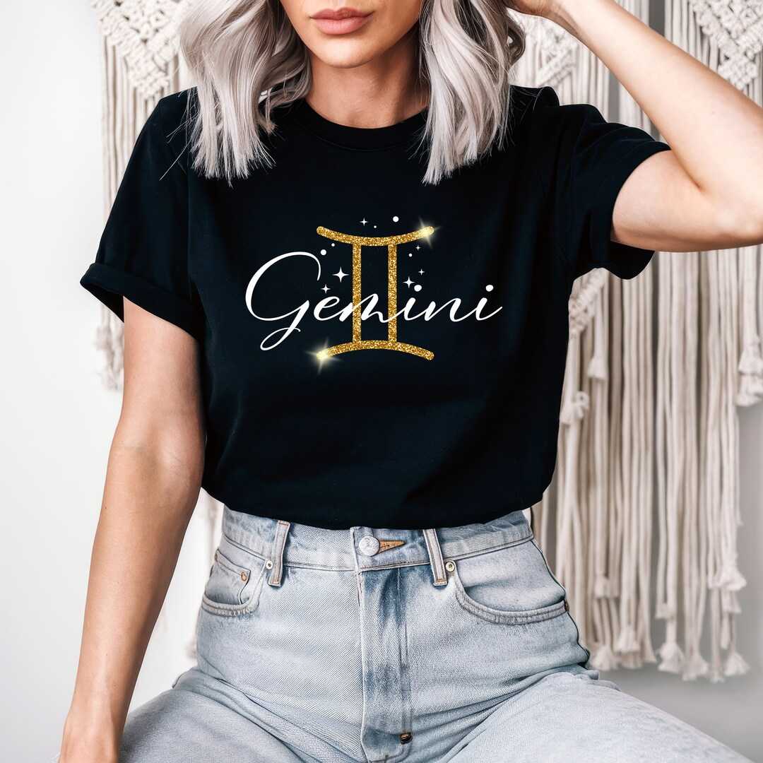 Gemini Tshirt PNG, Tshirt Graphic PNG, Women's Tshirts, Zodiac Shirt ...