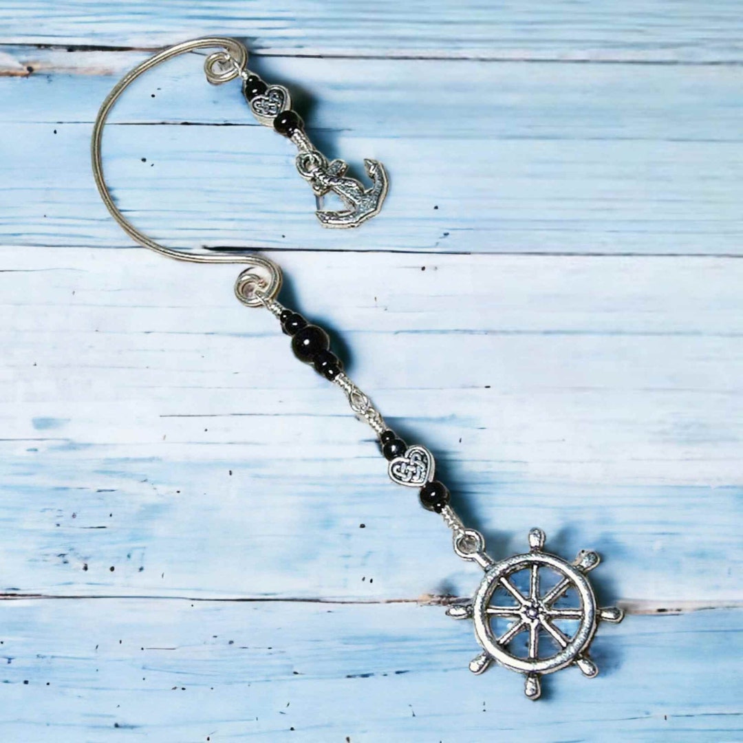 Nautical Ear Cuff Anchor Ear Wrap Pirate Halloween Ear Cuff Non Pierced ...